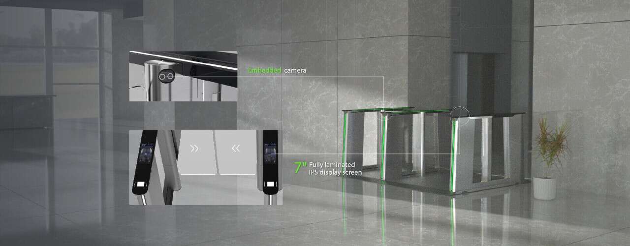 Flap Barriers Turnstile Gate for Office Building Entrance